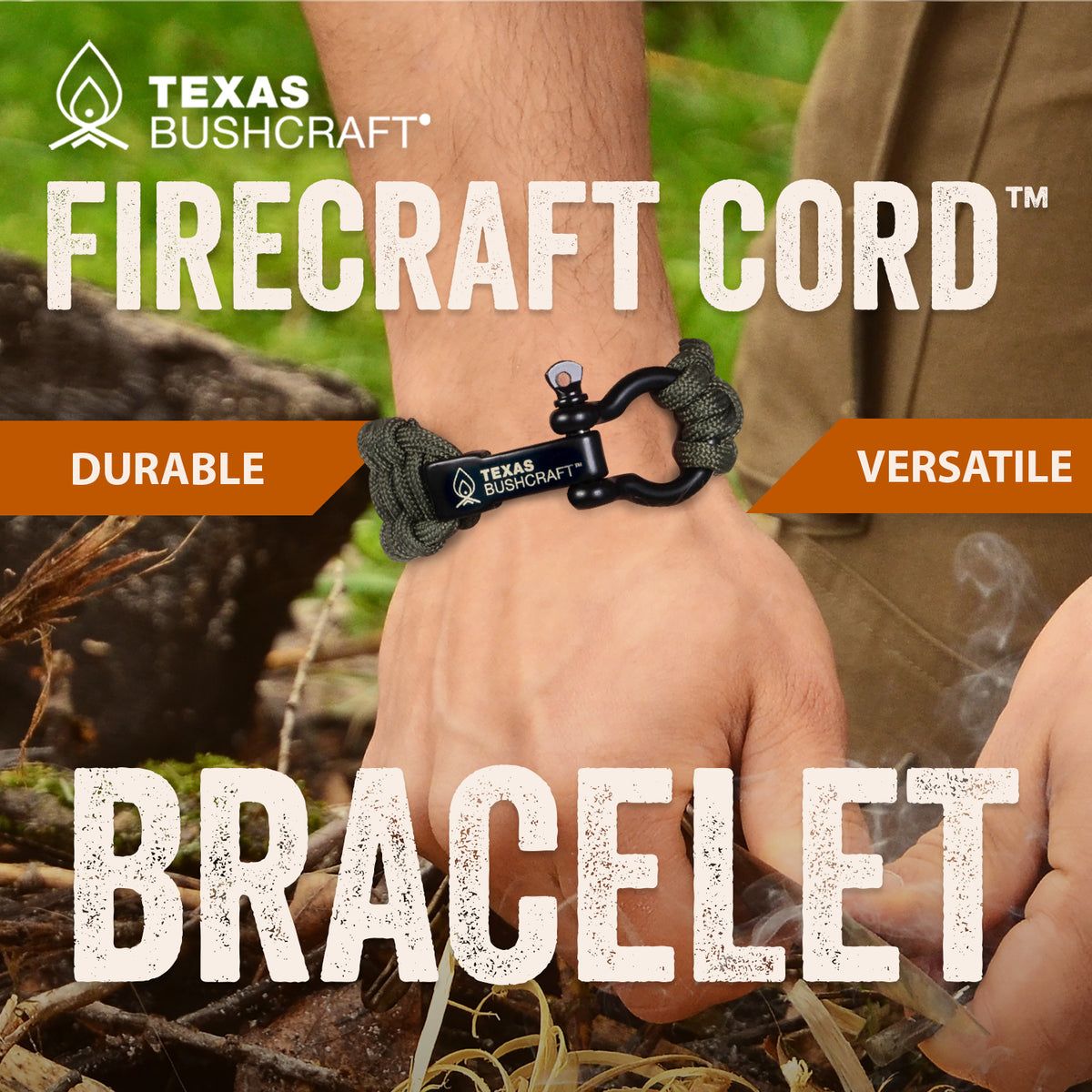 Firecraft Cord Paracord Bracelet – Texas Bushcraft